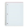 Pen + Gear Wide Ruled 3-Subject Notebook, 8" x 10.5", Red, 120 Sheets ...