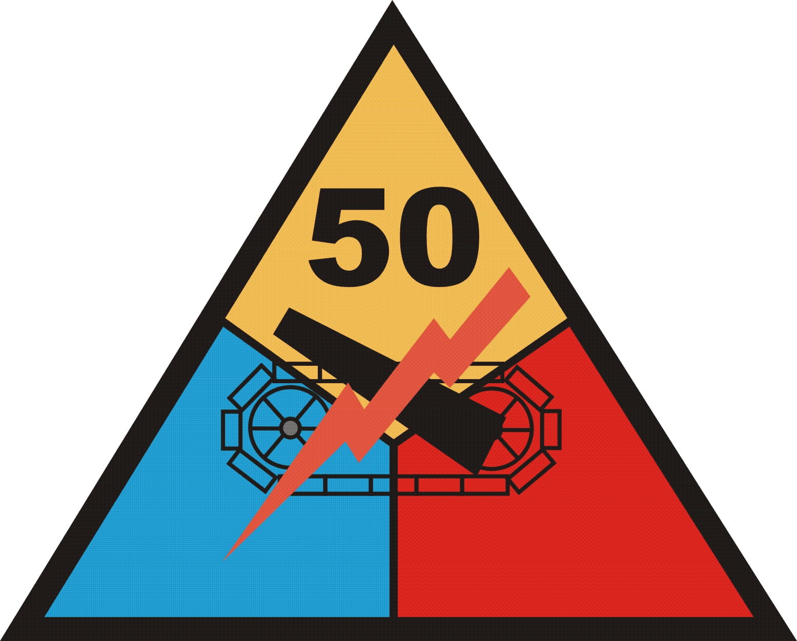 3.8 Inch U.S. Army 50th Armored Division Decal - Walmart.com