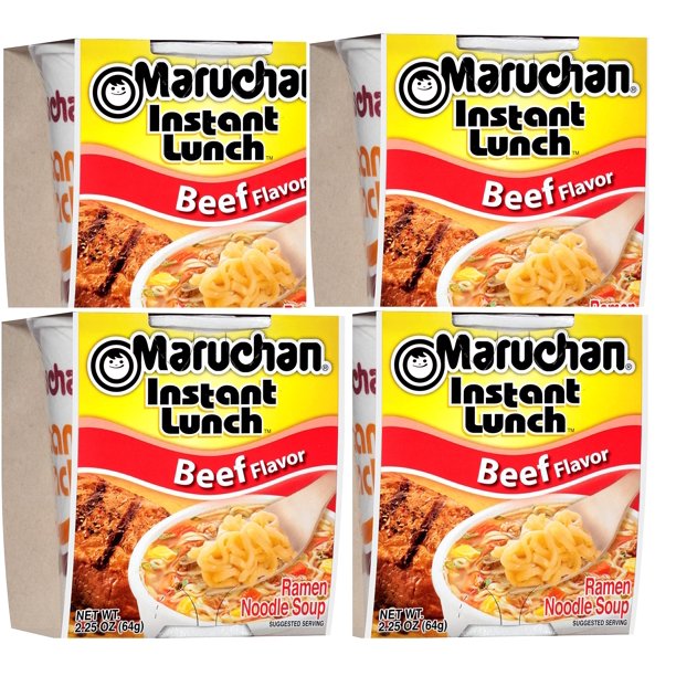 Maruchan Instant Lunch Beef, 2.25 Oz, Pack of 4 - Walmart.com