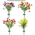 12 Pcs Realistic Silk Morning Glory Faux Flowers for Porch Patio ...