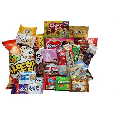 20 Pieces + 2 Ramen Asian Sweet & Savory Variety Snack & Candy Sampler ...