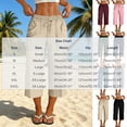 Asgosdo Women Cotton Pants Elastic Waisted Drawstring Solid Color ...