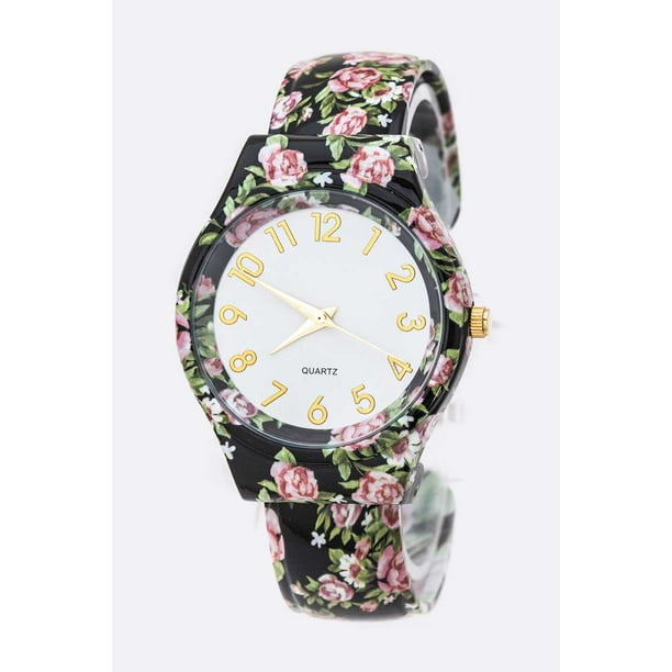 Women Flower Printed Bangle Watch Gift Set - JCP2973 - Walmart.com