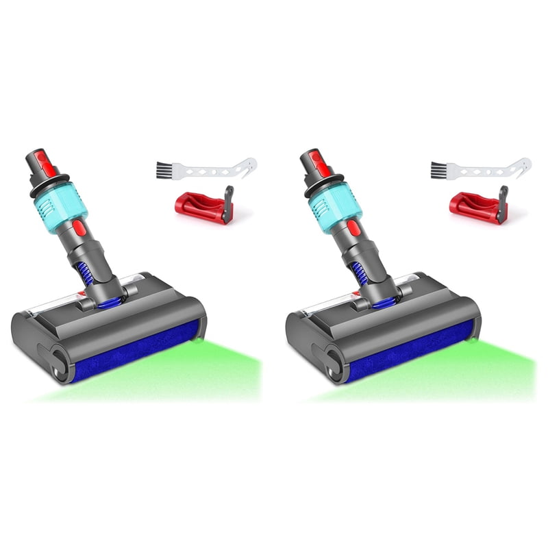 2X Cepillo de Lavado para V7 V8 V10 V11 V15 Cabezal de Trapeador Eléctrico Mojado y Seco con Luz ...