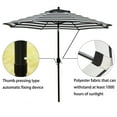 Bibana 9 ft Outdoor Patio Umbrella, Black and White, Durable Canopy ...