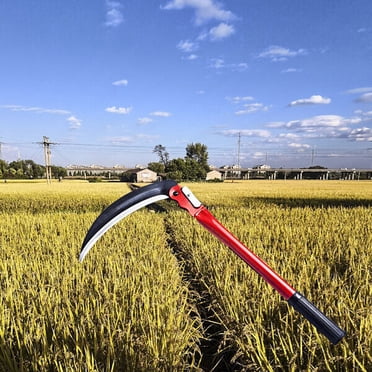 HLXT Durable Lightweight Steel Gardening Grass Sickle with Sharp Blade ...