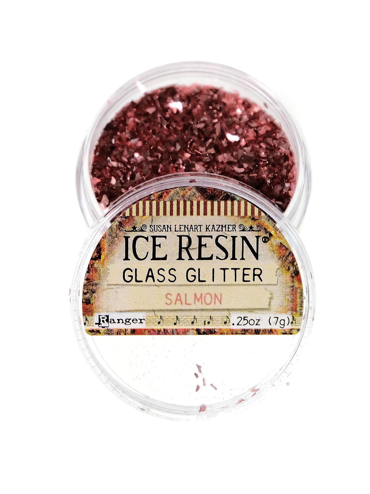 ICE Resin Inclusions glass glitter, salmon, 7g jar (pack of 3 ...