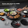 Electric Hot Pot and Grill Combo, 2-in-1 Portable Countertop Cooker ...