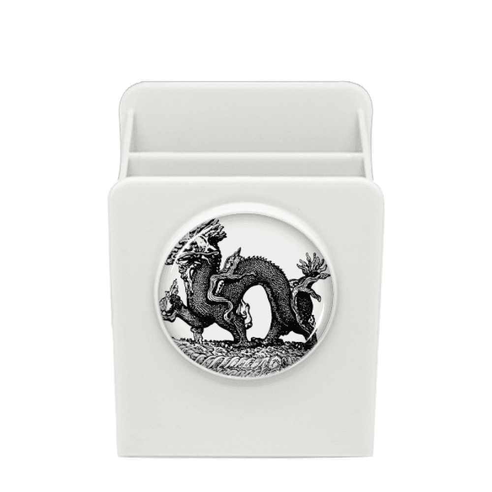 China Culture Qing Dynasty Line Drawing Desk Pencil Holder Cup Pen ...