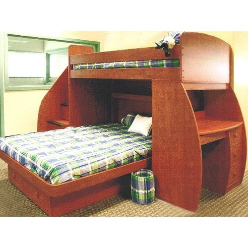 Berg Furniture Sierra Twin Over Full with Desk and Stairs - Walmart.com