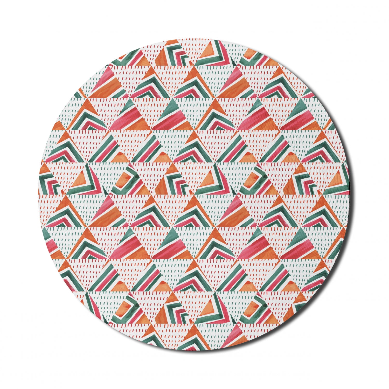 Tribal Mouse Pad for Computers, Vibrant Triangle Watercolor Timeless ...