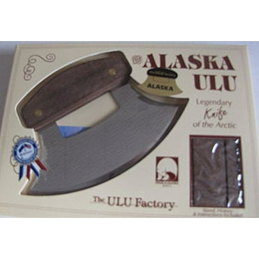 Alaskan Inupiat Style Walnut Ulu Knife with Pipeline Etched Blade ...