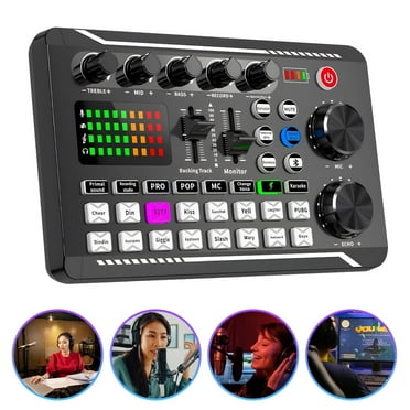 Q6S Live Sound Card Audio Interface with DJ Mixer Effects and Voice ...