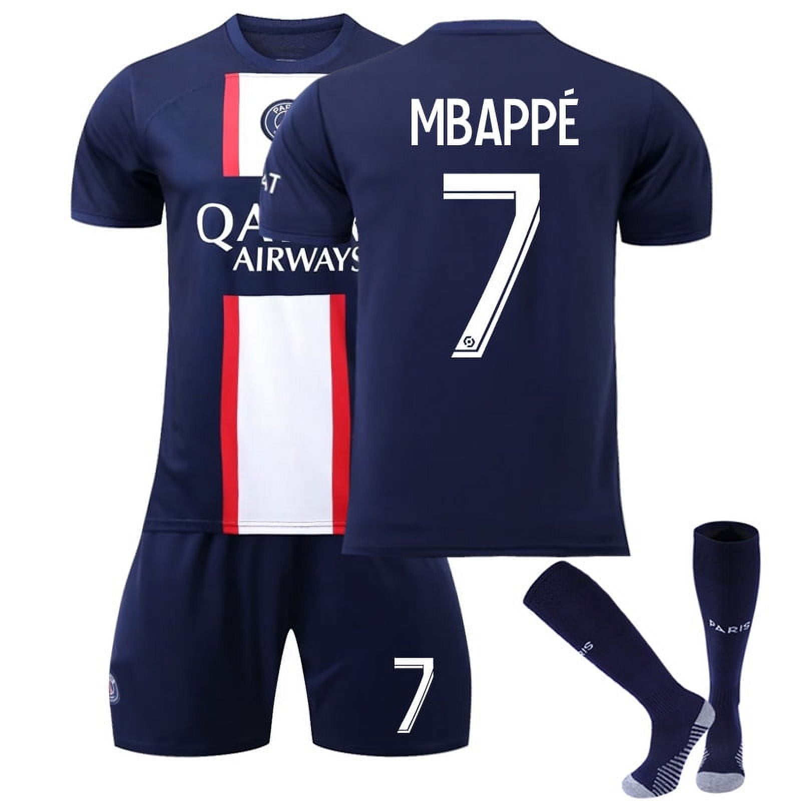 2223 Conjunto de uniforme de fútbol de Mbappé, artículo blanco local de ...