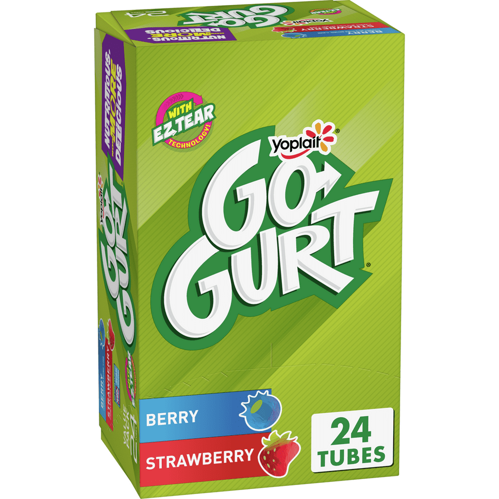 Yoplait Go-Gurt Kids Yogurt, Strawberry/Berry 24ct. - Walmart.com ...