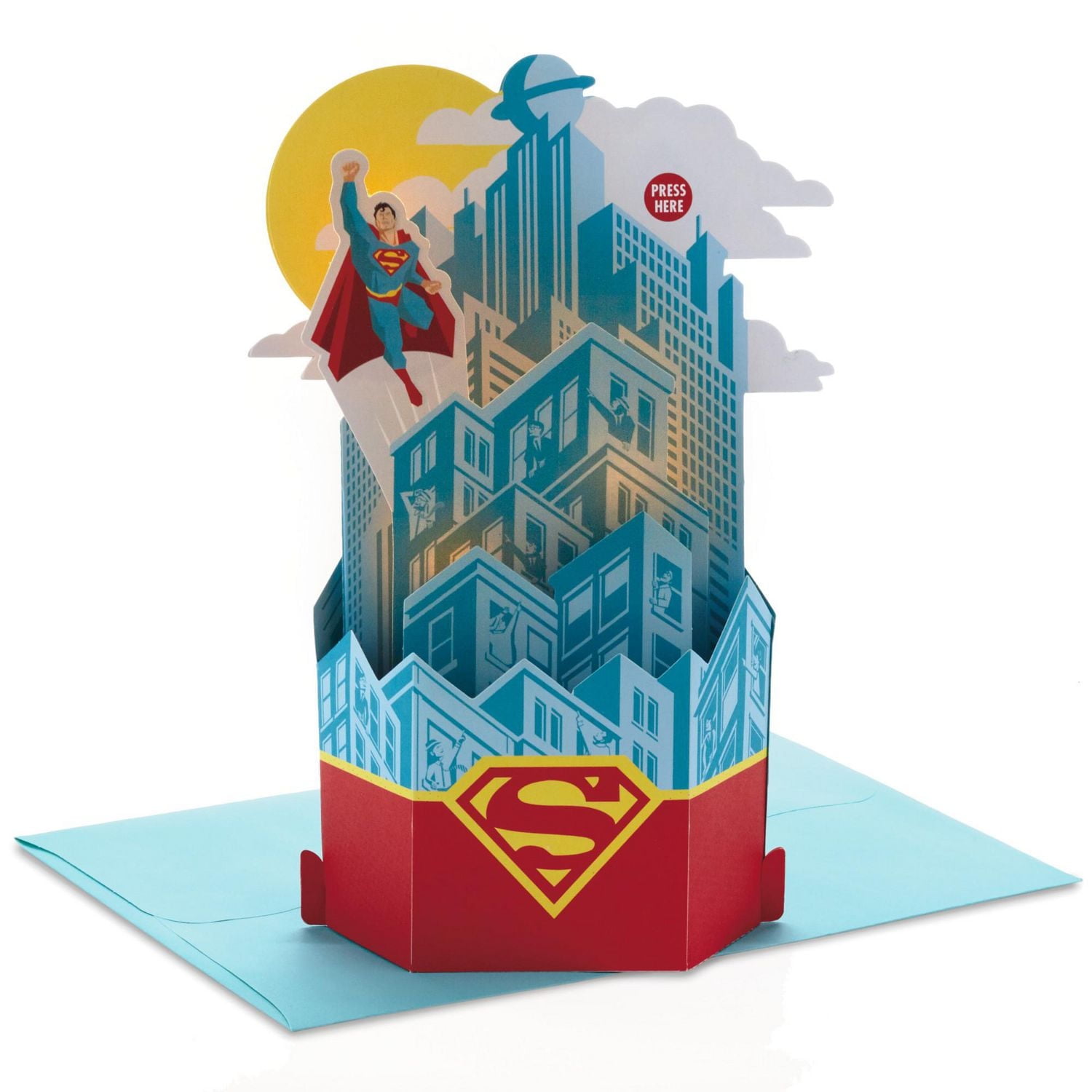Hallmark Paper Wonder Superman Musical Pop Up Birthday Card (Plays ...