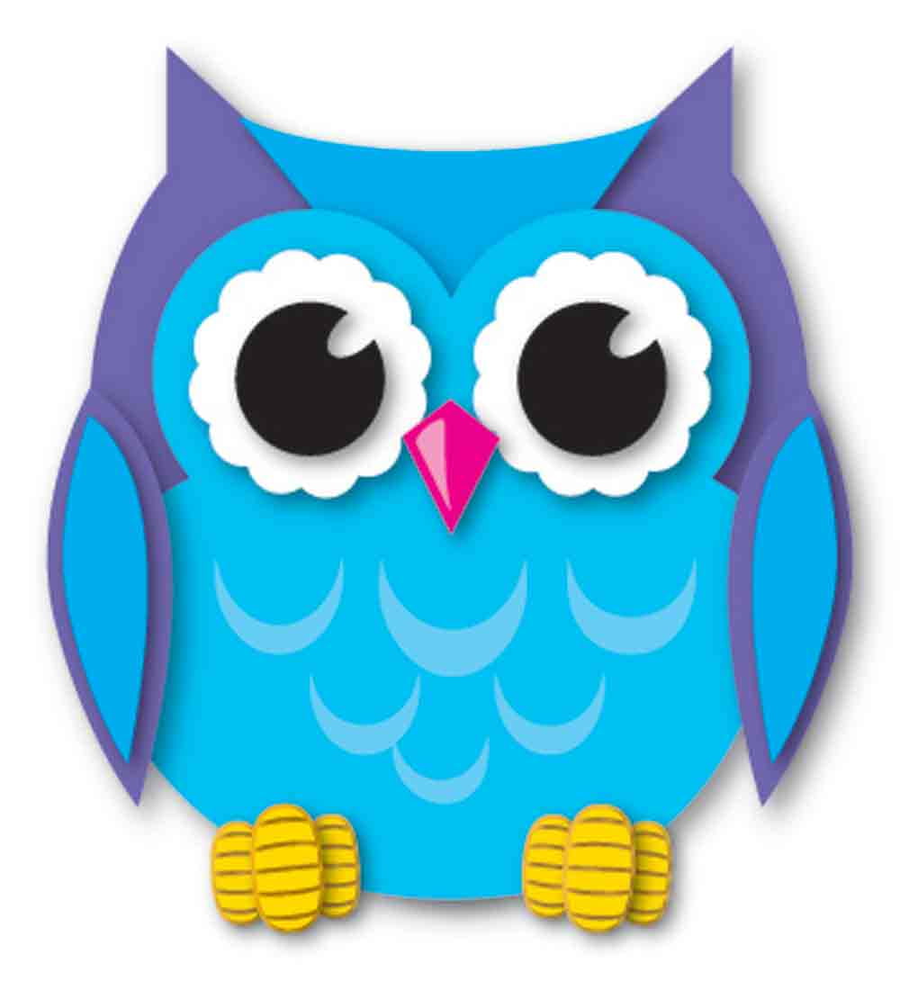 Pink And Blue Owl Clip Art