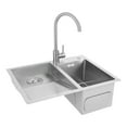 Modern Silver Laundry Sink, Household Stainless Steel Laundry Sink with ...