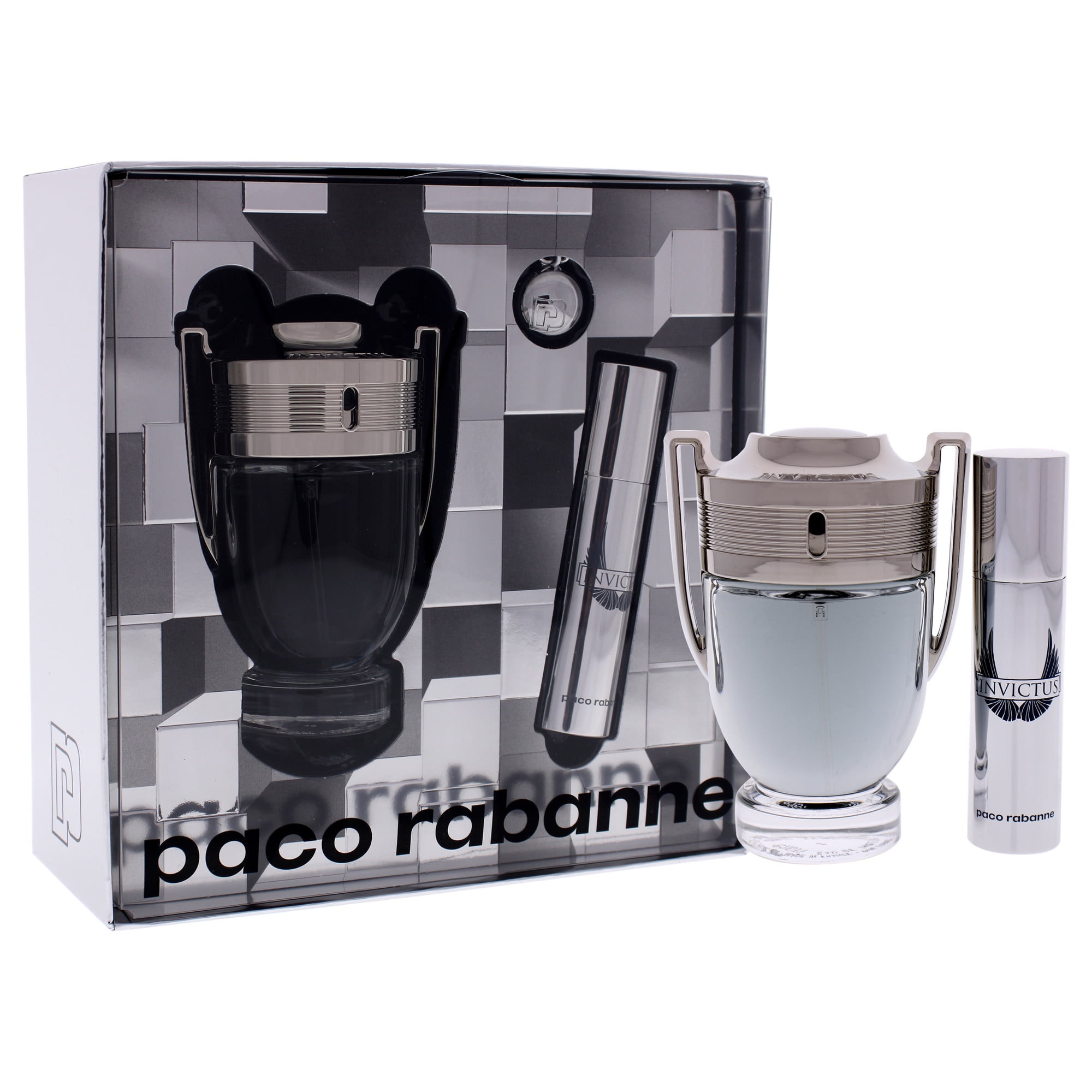 Paco Rabanne Invictus for Men - 3 Pc Gift Set - Walmart.com