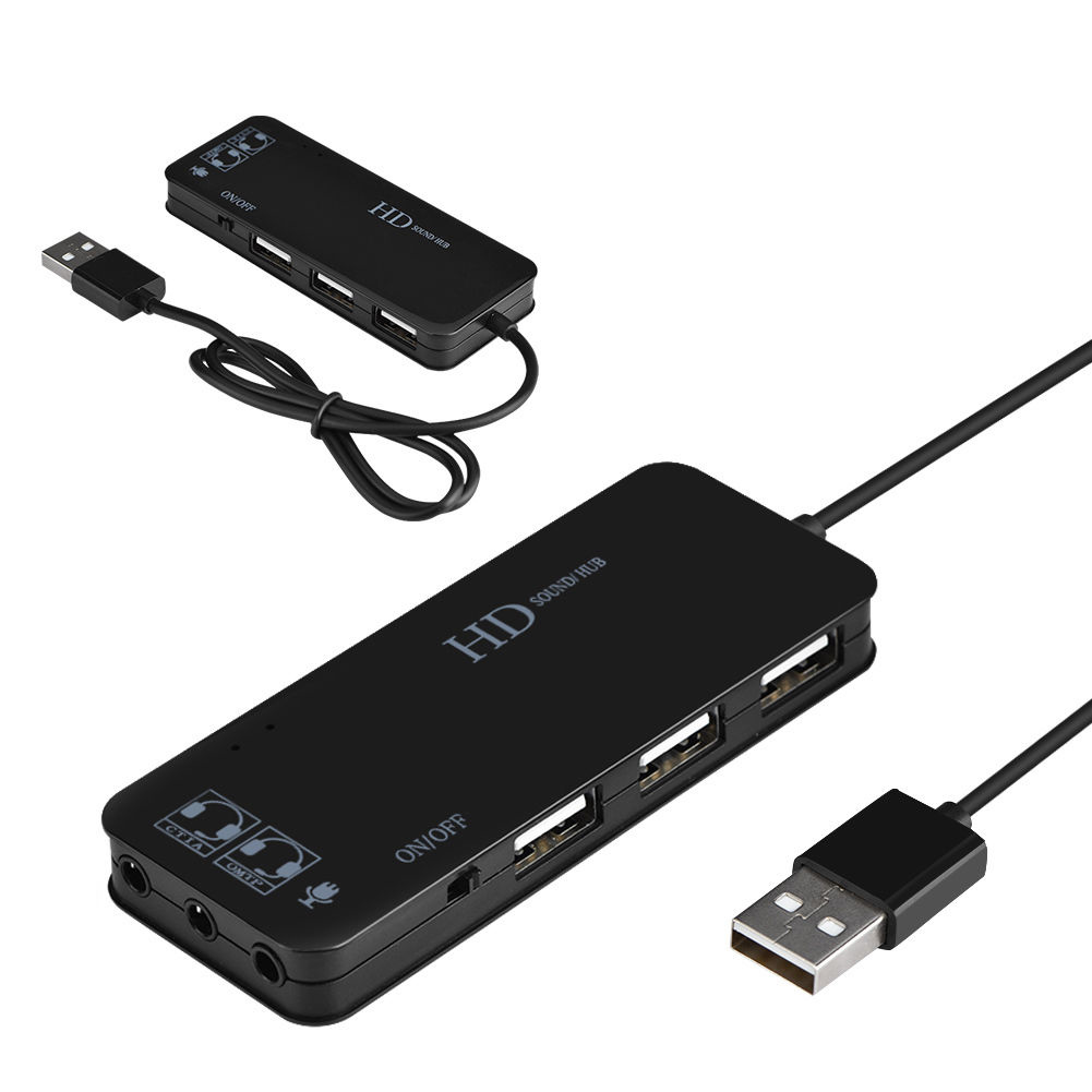 Anvazise 7.1 Channel USB2.0 Hub External Sound Card Audio Adapter ...