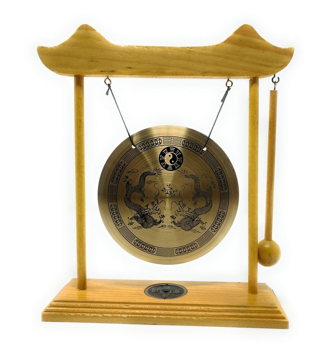 Statues Zen Art Brass Feng Shui Desktop Gong makes soothing sound with ...