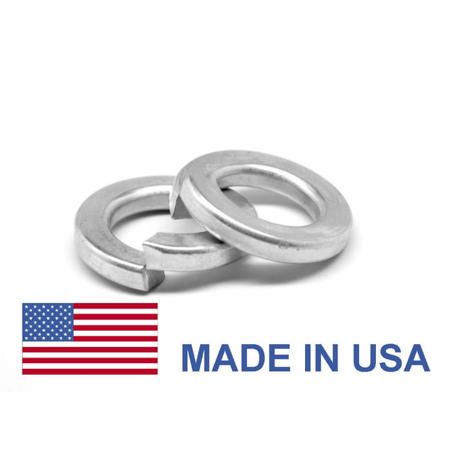3/8 Heavy Split Lockwasher - USA Medium Carbon Steel Mechanical Zinc Pk ...