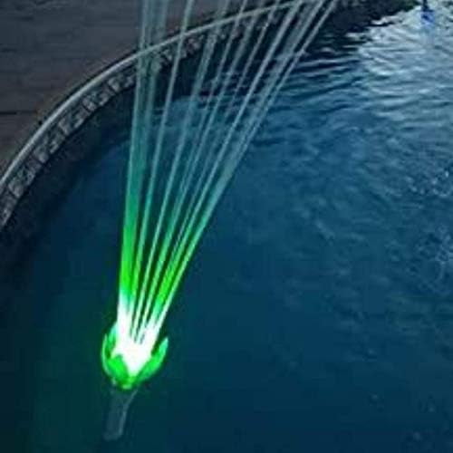 water powered replacement swimming accessory with solid green led light ...