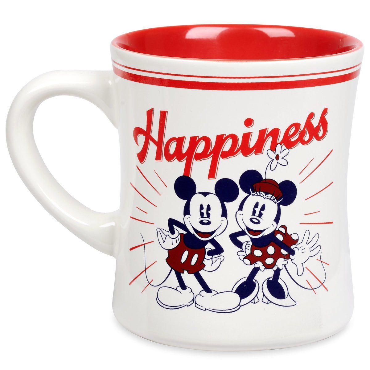 Mickey Mouse Coffee Mugs Cup Set of 2 Colorful News Paper Printing ...