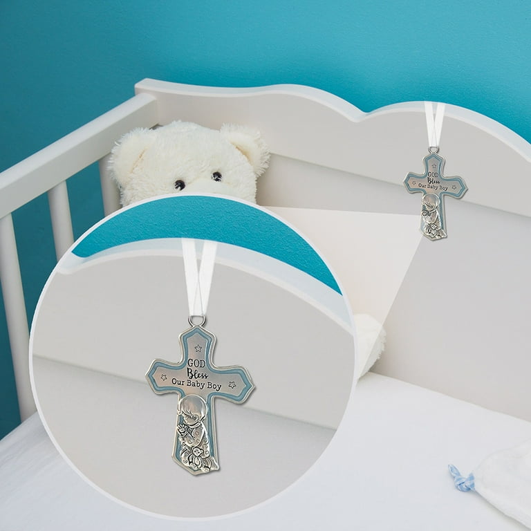Baby Boy Christening Cross Personalised Christening Gift Set For Boys