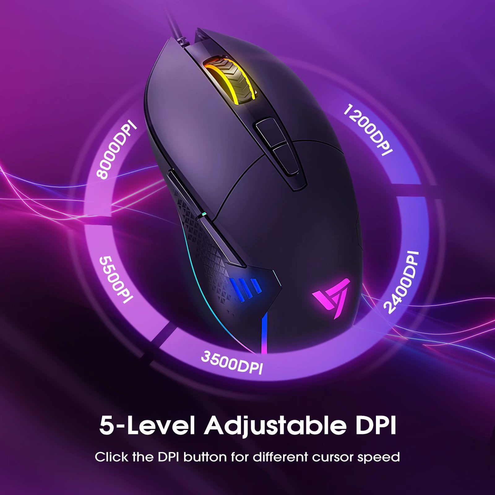 Buy VictSing Gaming Mouse Wired, RGB Gaming Mouse, Backlights & 7 ...