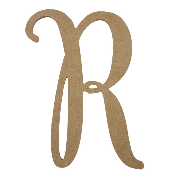 Wooden Letter Unfinished, Freestyle Font, Craft Cutout - Walmart.com