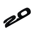 3D ABS 2.0 2.5 Shaped Car Decal Sticker Rear Trunk Decorative Badge ...