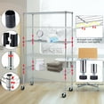 Heavy Duty Metal Shelf 6 Tier Wire Shelving Unit Adjustable Storage ...