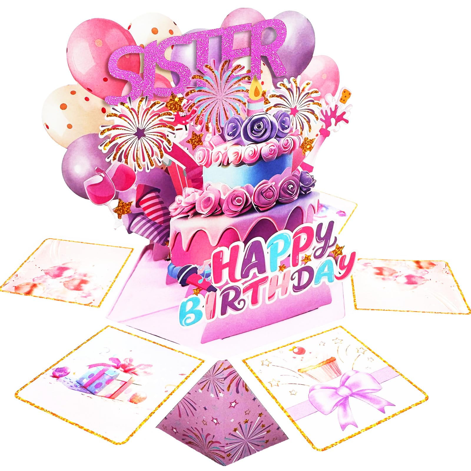 Click here for Unbranded Wjca 3d Pop-Up Birthday Card For Sister... prices