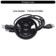 3 Port USB Hub Headphone Connection Simultaneous Devices Charging Data ...