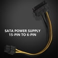15Pin to 8Pin (6+2) Power Cable for Video Card Power Adapter Cord ...