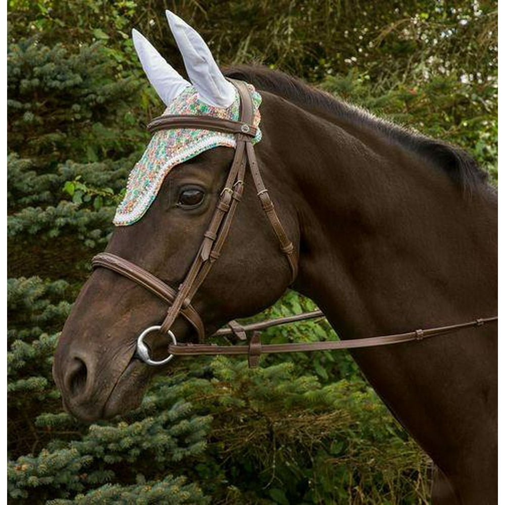 Equine Couture Rainbow Fly Bonnet with Crystals for Horse - Walmart.com ...