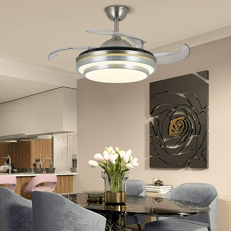 Retractable Ceiling Fan With Led Light | Shelly Lighting