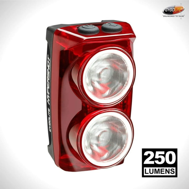 Cygolite Bike Hypershot 250 Lumens Rechargeable Water Resistant Tail ...