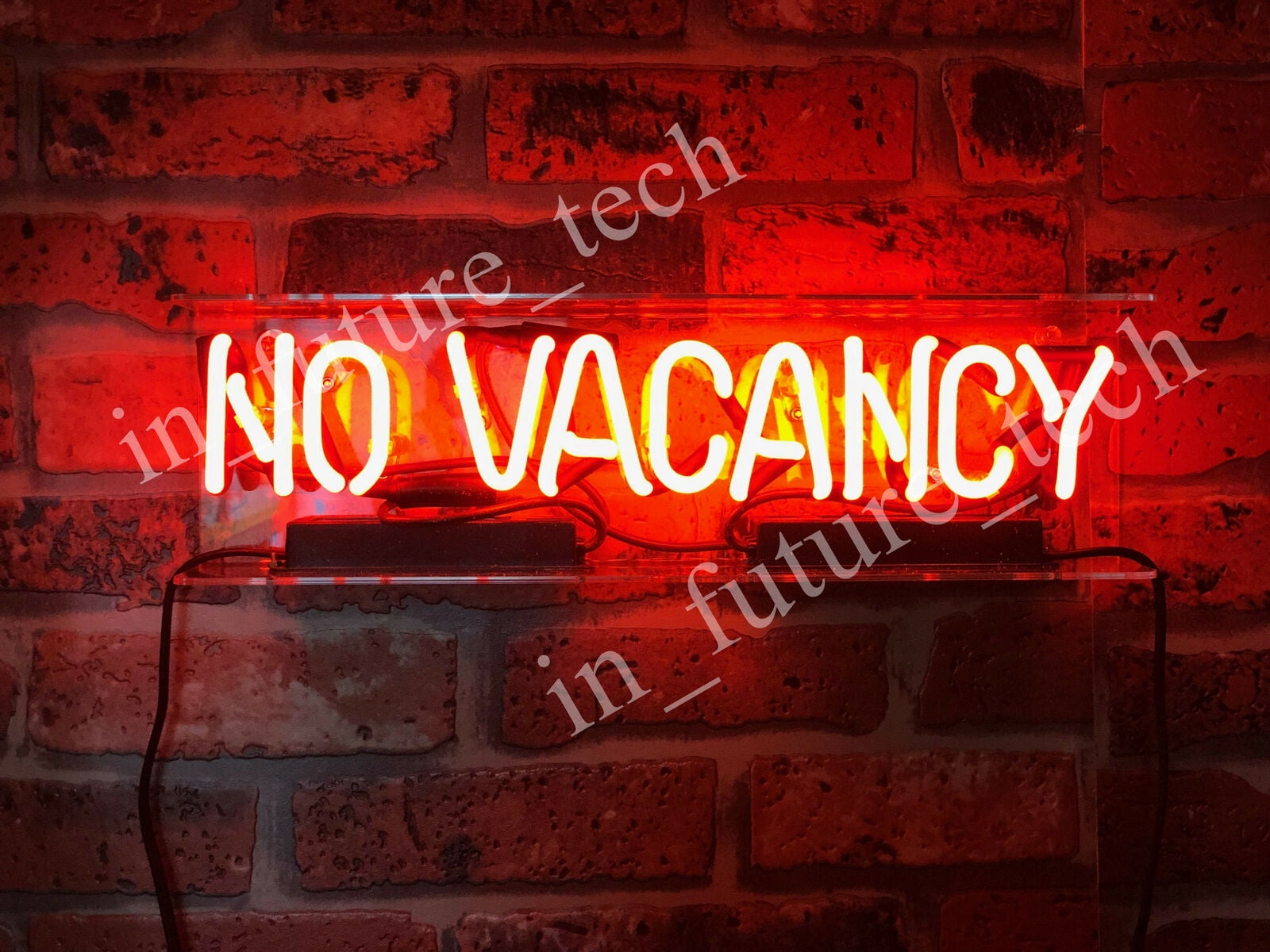 Queen Sense 24" No Vacancy Neon Sign With Switch on/off for word NO ...