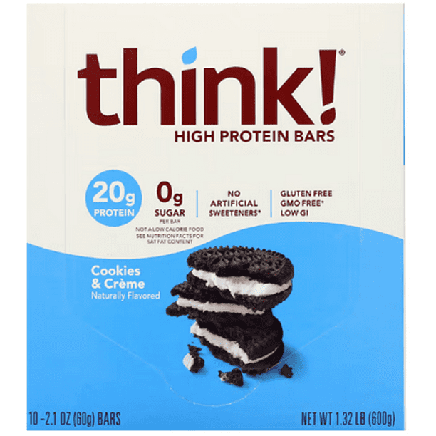 barra de proteína THINK Protein Bar 10 barras 20gr proteína azul Think ...