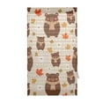 Autumn Bear Pattern Door Curtain Sheer Privacy Light Filtering Window ...