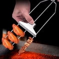 3 Way Grill Skewers, Stainless Steel 3 Prong BBQ Kabob Skewers with ...