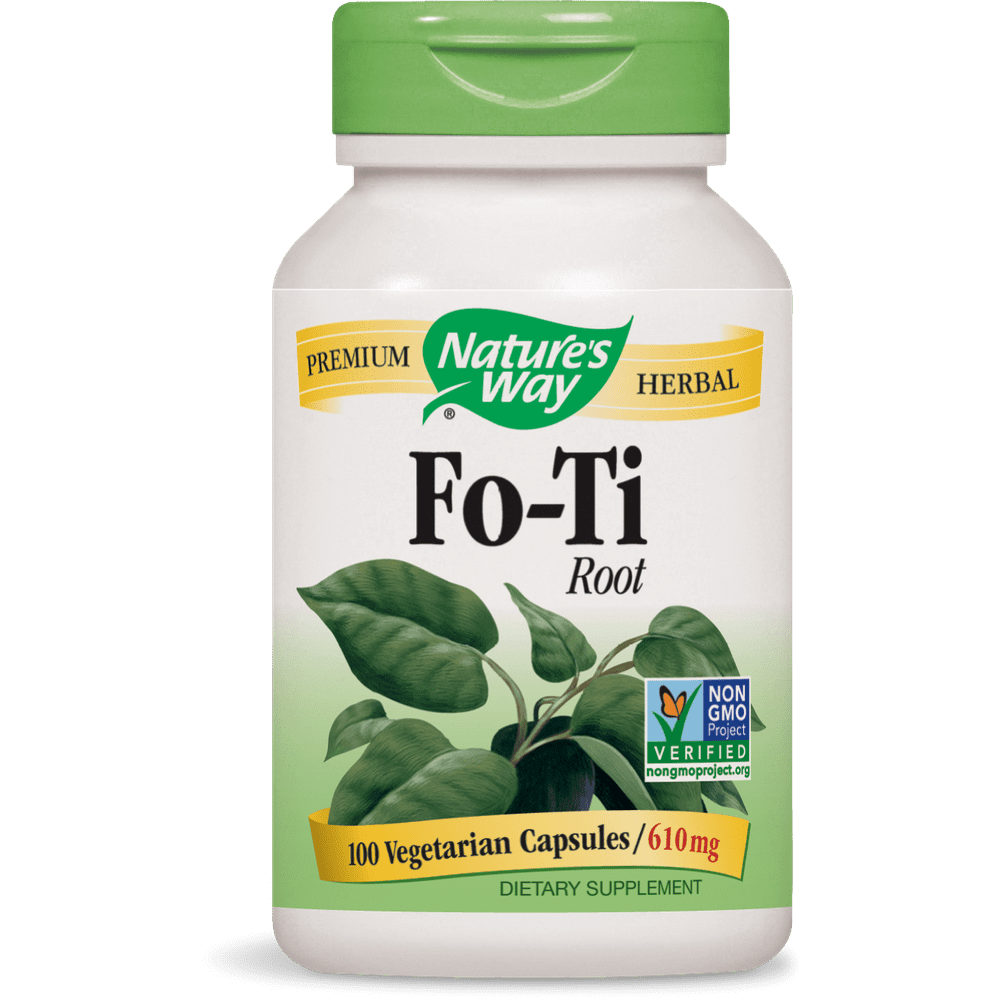 Nature's Way Fo-Ti Root 610 mg Non-GMO Project, Tru-ID? Certified, 100 ...