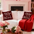 Romantic Heart Print Pillow Cover 18 Inches Square Polyester Material ...
