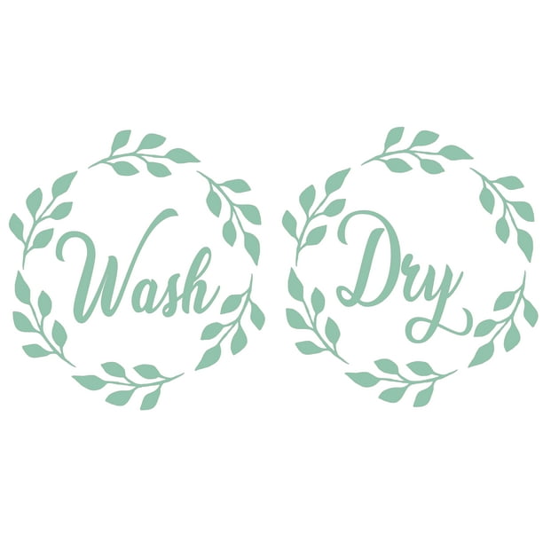 Wash and Dry Stickers for Laundry Machines Vinyl Decal - Washer and ...