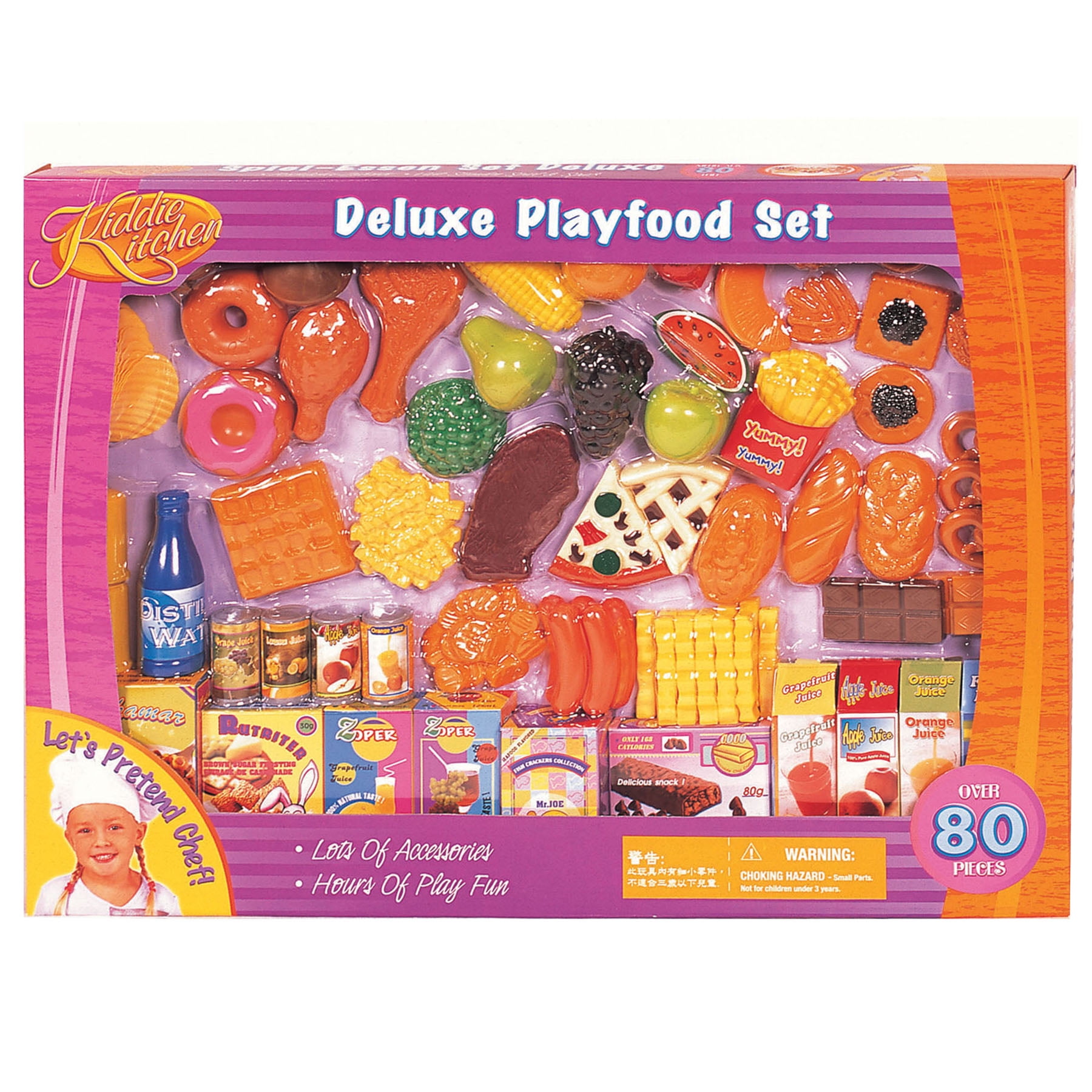 Children's 80 Piece Deluxe Pretend Play Food Set, Children Ages 3 & Up ...