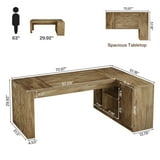 Tribesigns 70.8" L-Shaped Executive Desk, Large Computer Table with ...