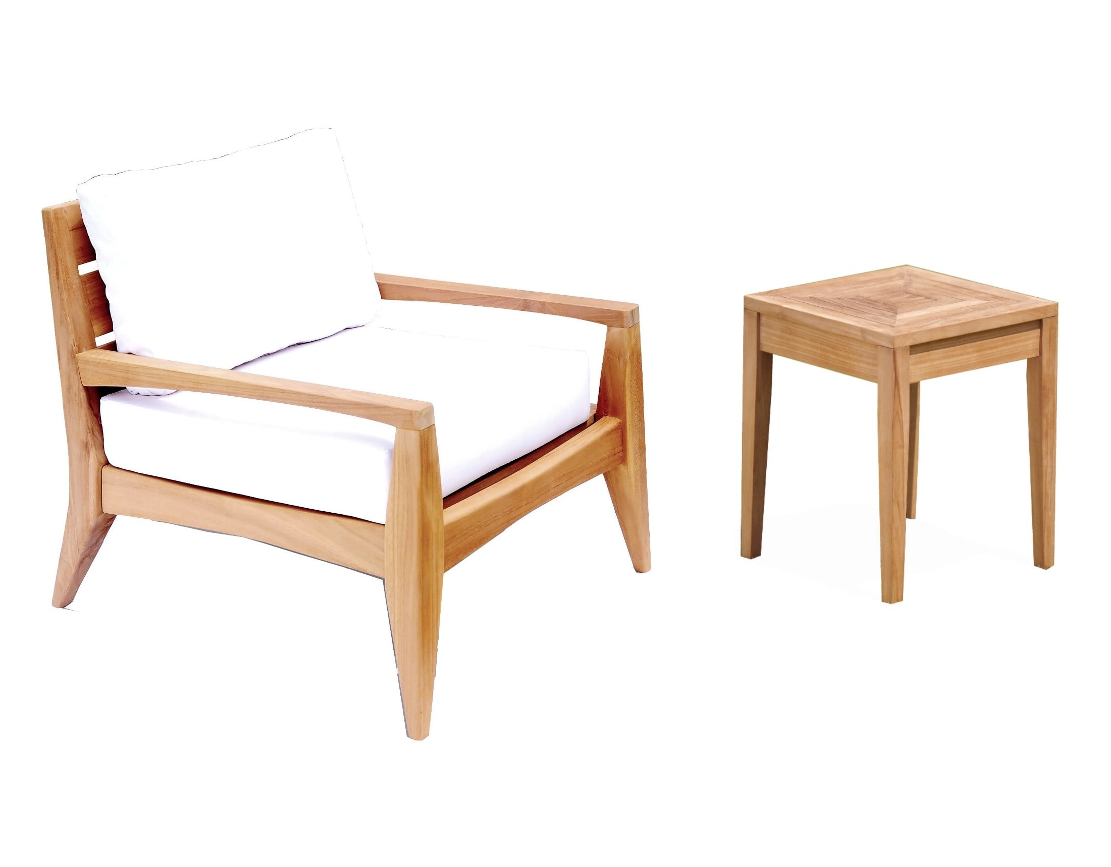 Noida 2 Pc Lounge Chair Set: Lounge Chair & Side Table With Cushions in ...