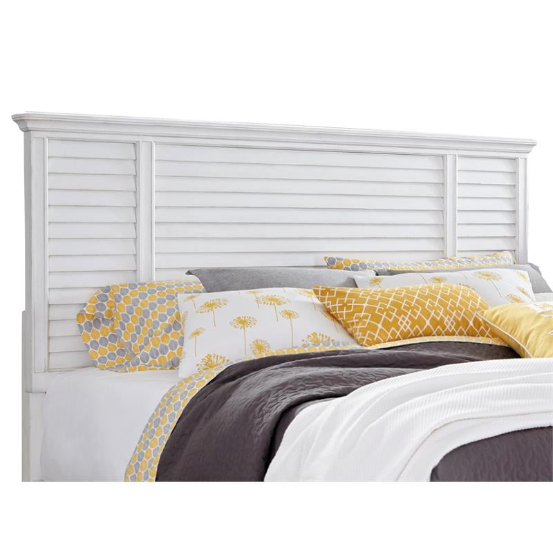 Cane Bay King Louvered Bright White Wood Headboard - Walmart.com